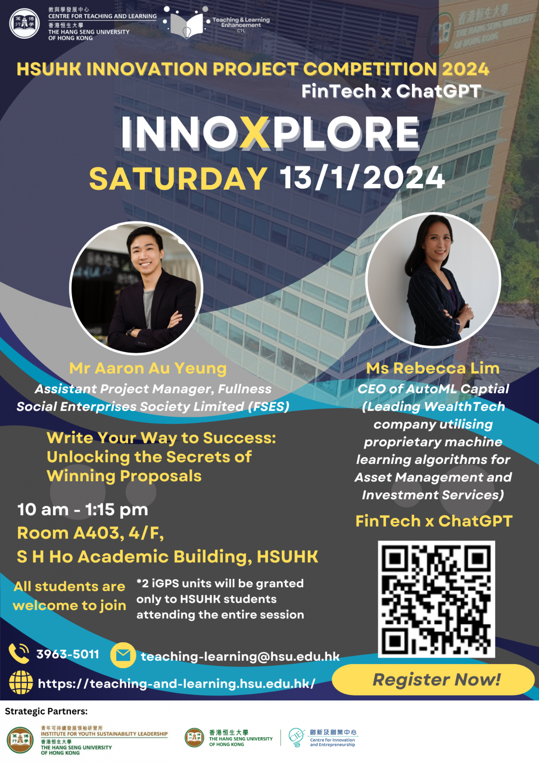 HSUHK Innovation Project Competition 2024 – Teaching and Learning Enhancement